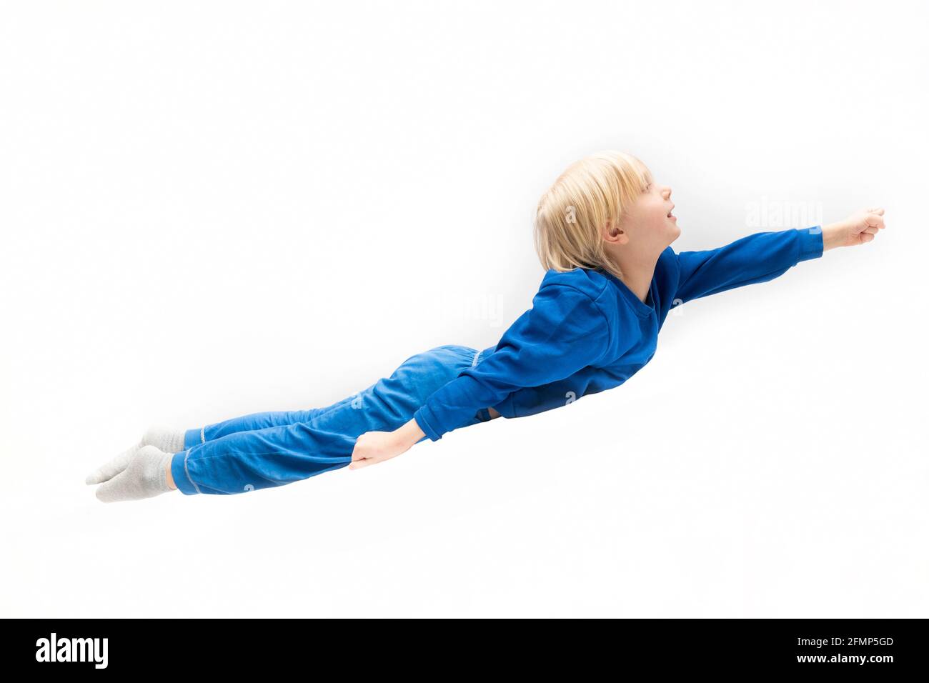 Superman Flying White Background