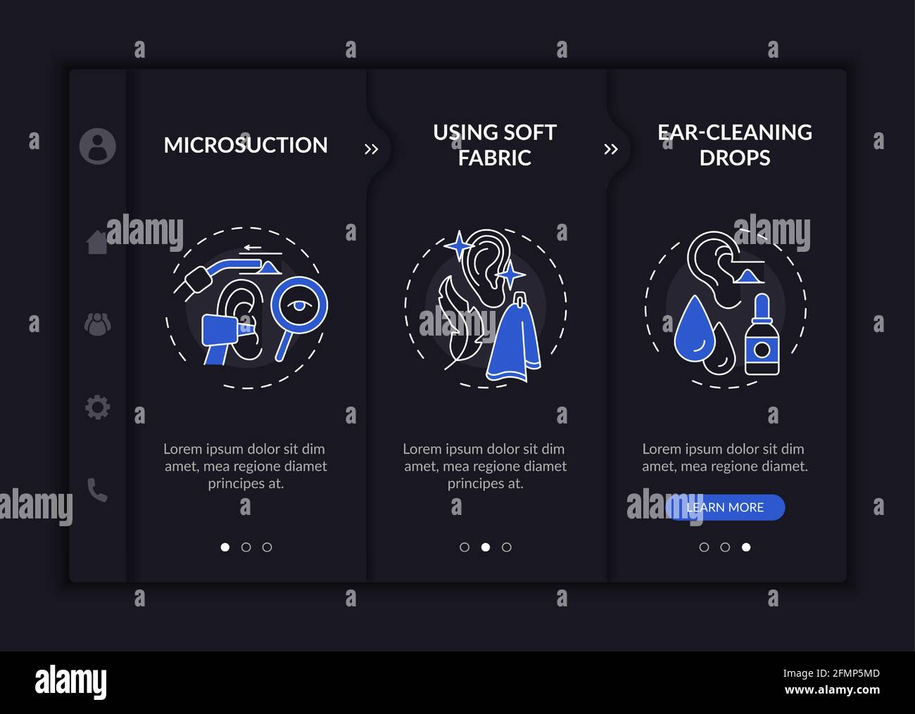 Routine Ear Procedures Onboarding Vector Template Stock Vector Image And Art Alamy