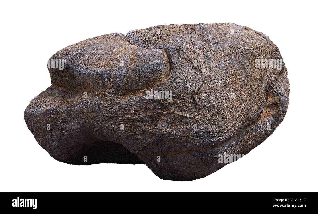 smooth grey rock isolated on white background Stock Photo - Alamy
