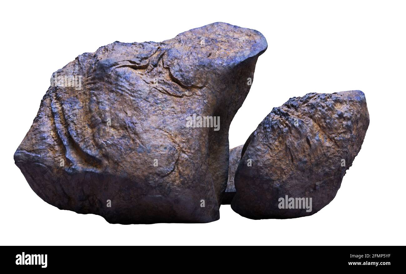 group of colorful rocks isolated on white background Stock Photo - Alamy