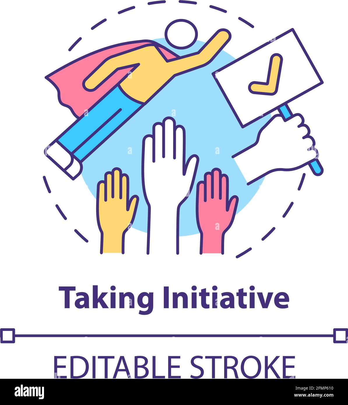 Taking initiative concept icon Stock Vector Image & Art - Alamy