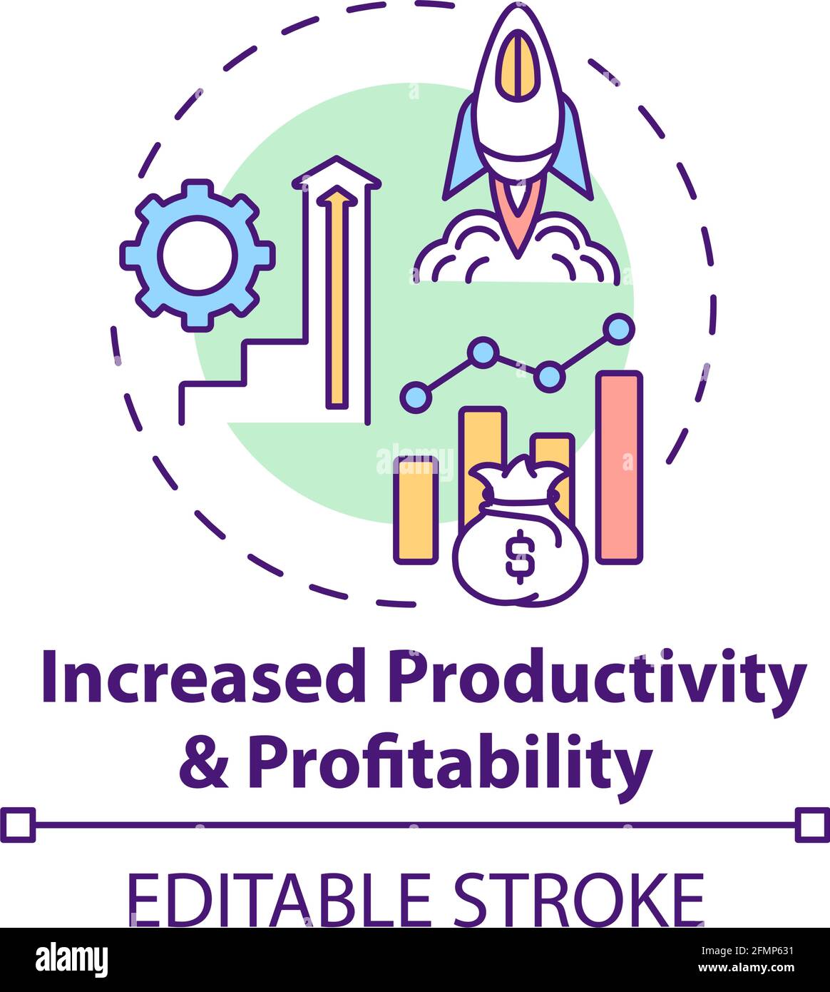 Increased productivity and profitability concept icon Stock Vector Image & Art - Alamy