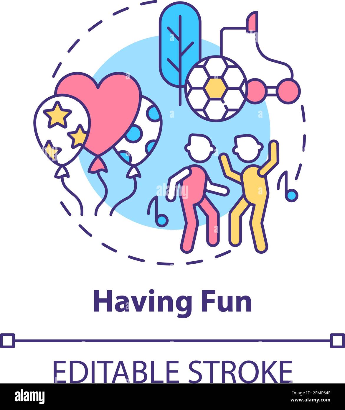 Having fun concept icon Stock Vector Image & Art - Alamy