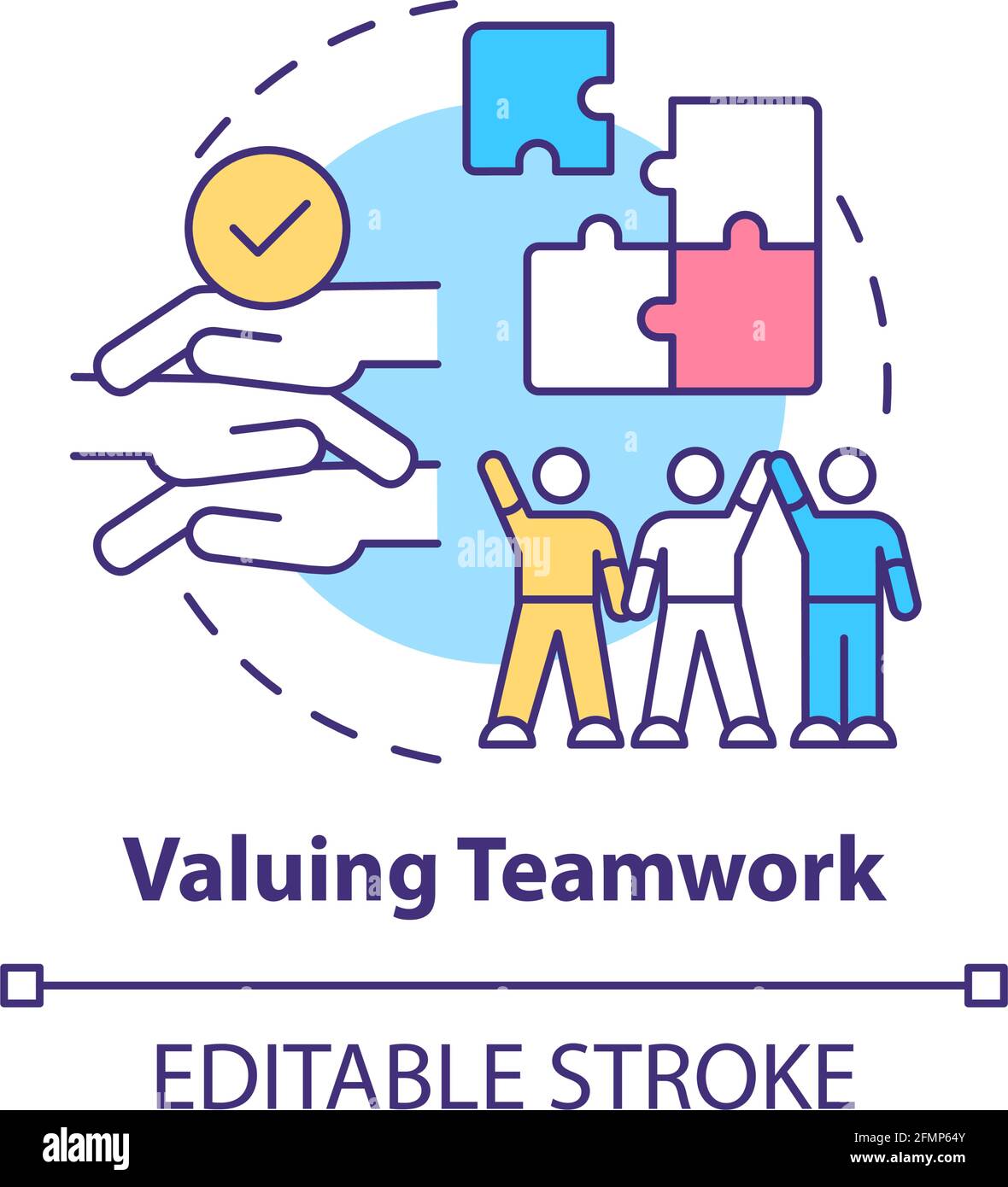 Valuing teamwork concept icon Stock Vector Image & Art - Alamy