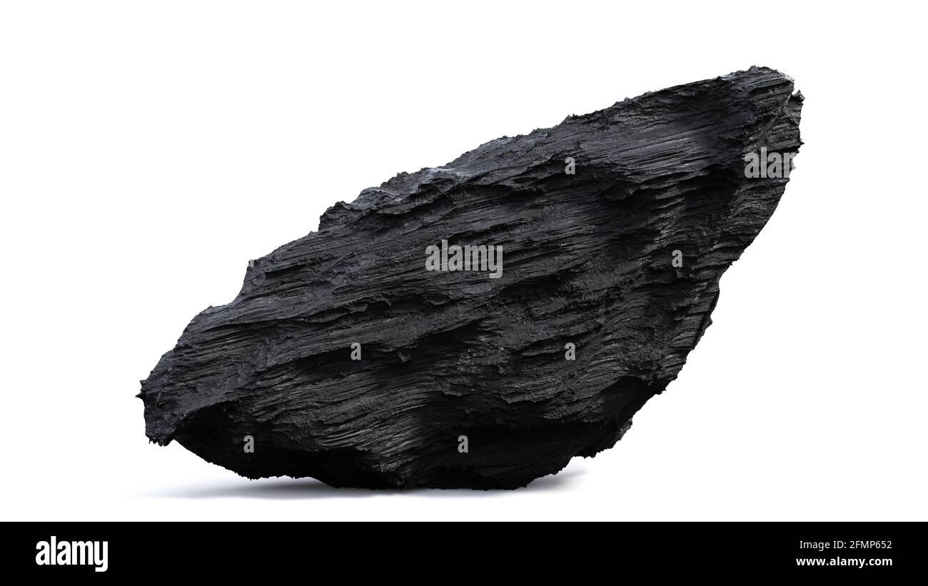 big dark rock isolated with shadow on white background Stock Photo - Alamy