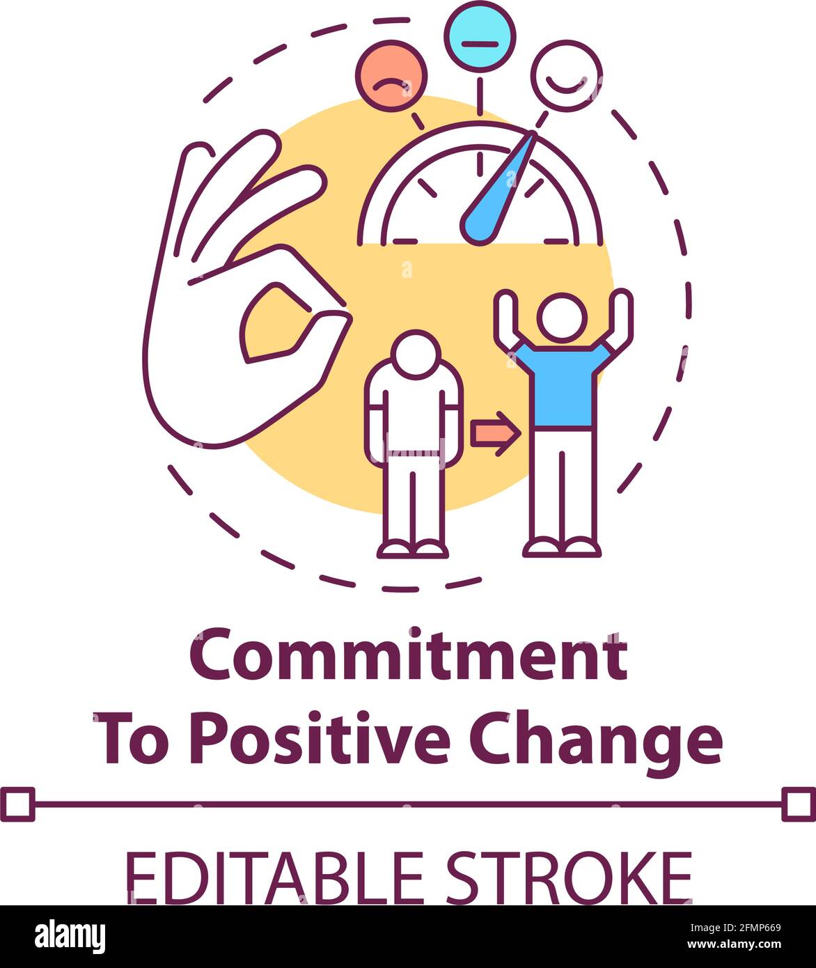 Commitment to positive change concept icon Stock Vector Image & Art - Alamy