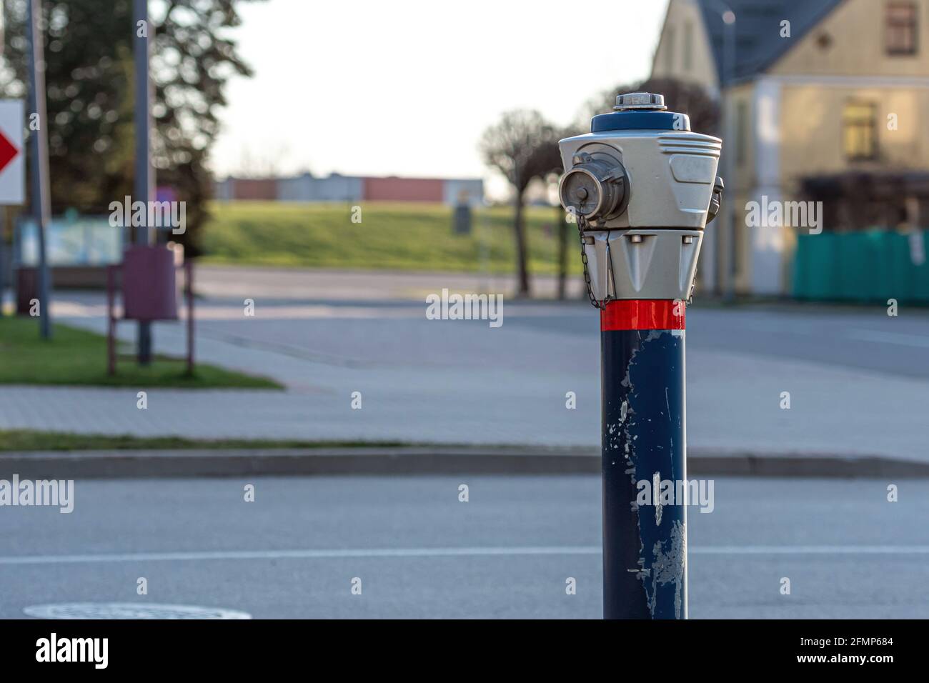modern fire hydrant in the street, fire hidrant for emergency fire ...