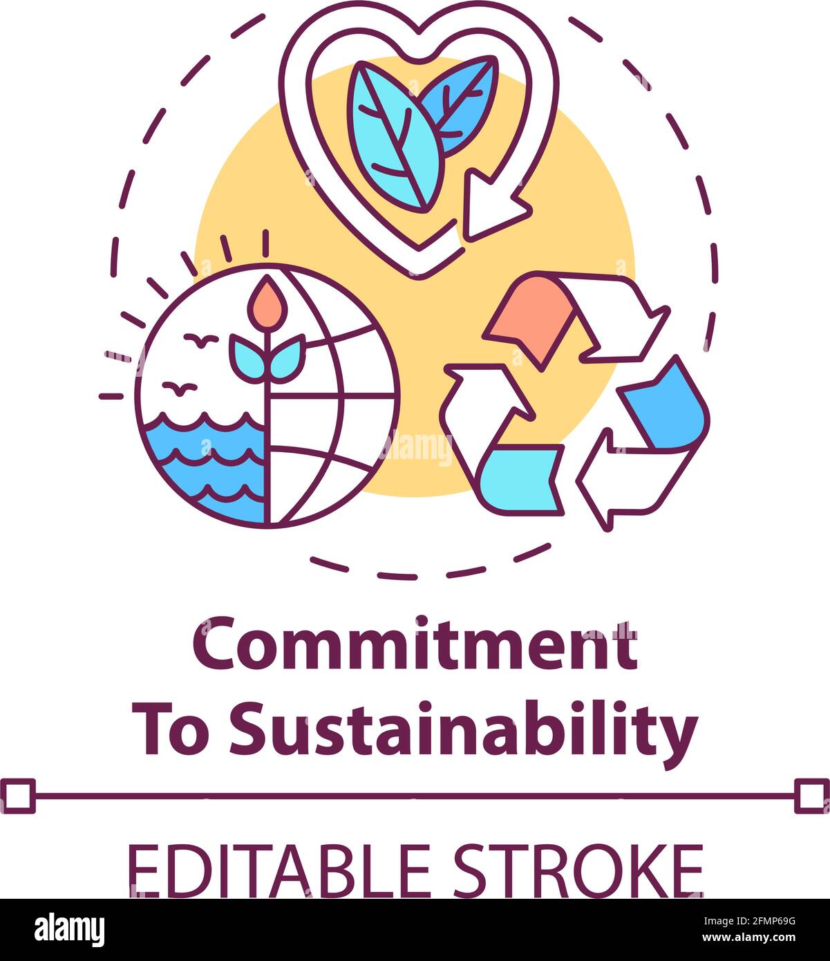 Commitment to sustainability concept icon Stock Vector Image & Art - Alamy