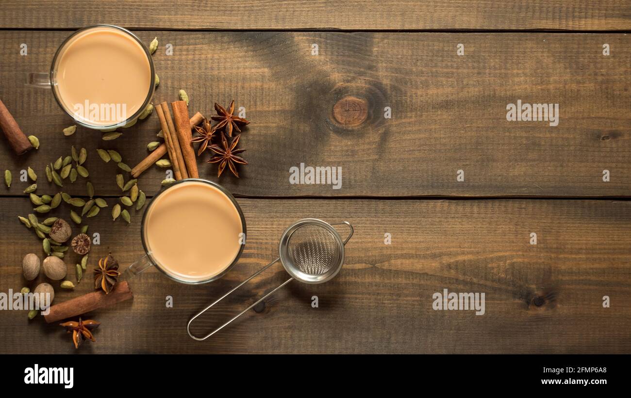 Masala chai top view hi-res stock photography and images - Alamy