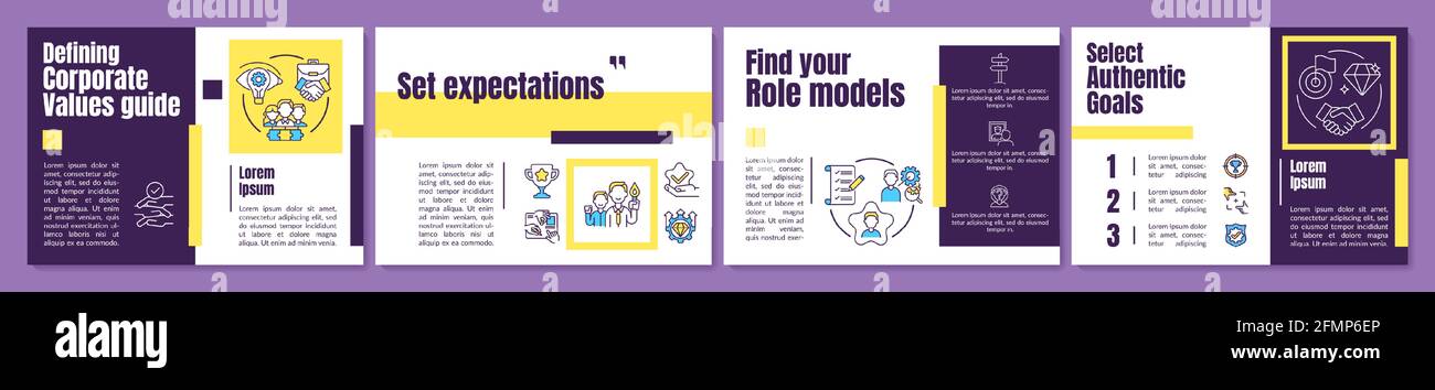 Defining corporate values guide brochure template Stock Vector Image ...
