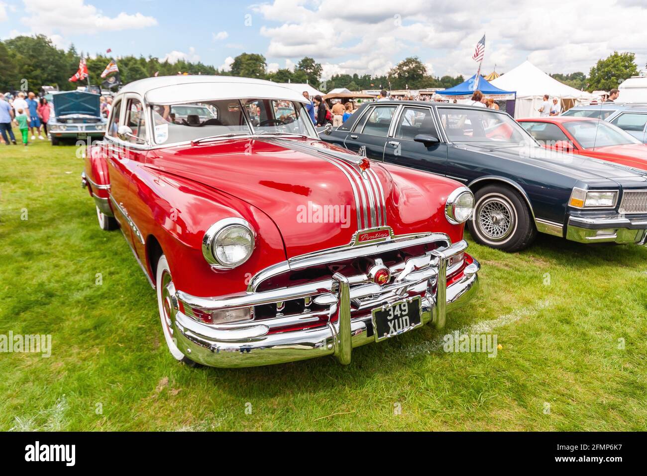 vintage red Pontiac eight Indian chief at Stars & Stripes American ...