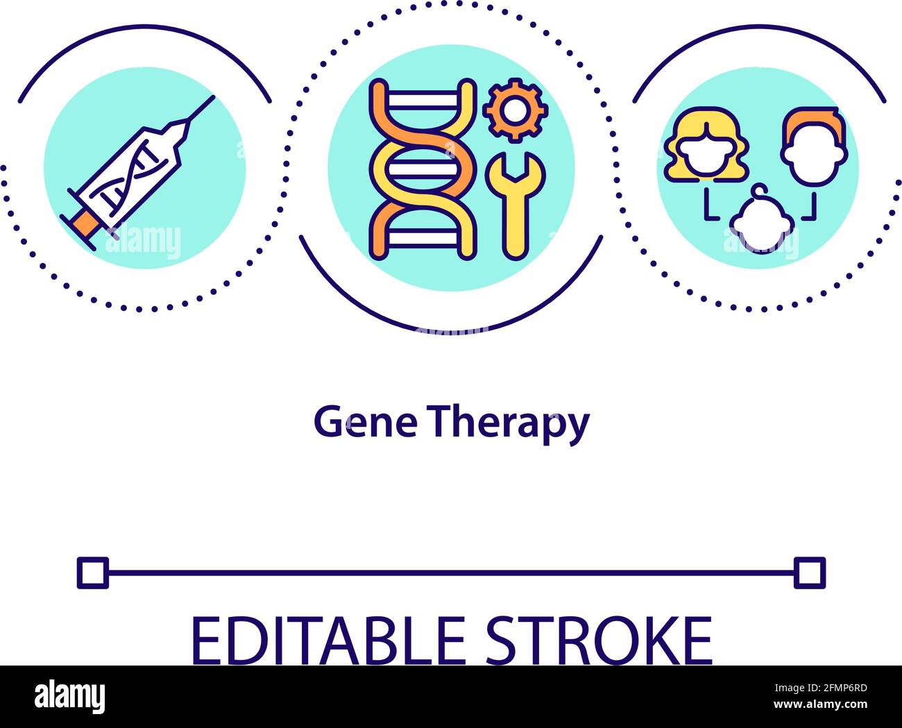 Gene therapy concept icon Stock Vector Image & Art - Alamy