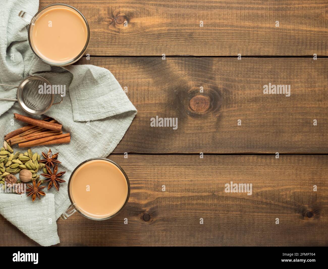 Masala chai top view hi-res stock photography and images - Alamy