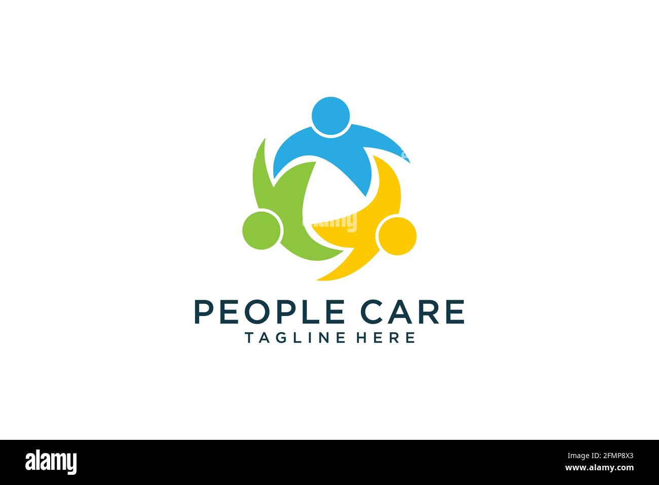 Social Humanity People Logo. Flat Vector Logo Design Template Stock ...