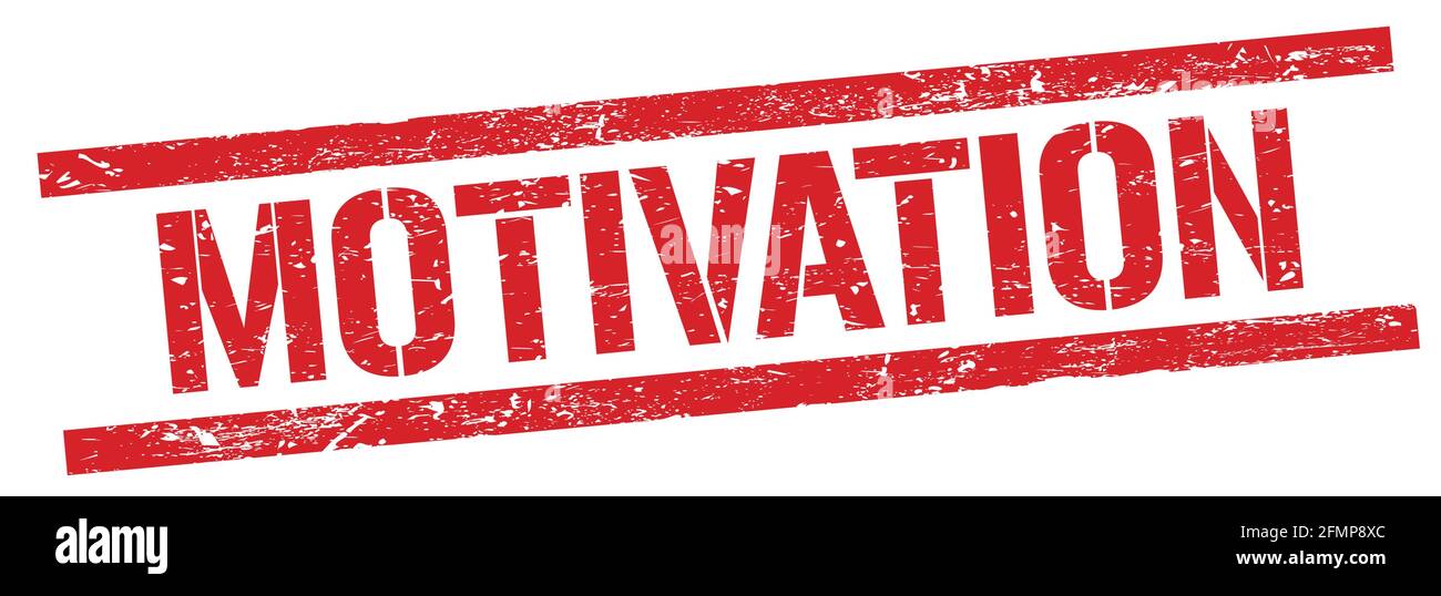 MOTIVATION text on red grungy rectangle stamp sign Stock Photo - Alamy