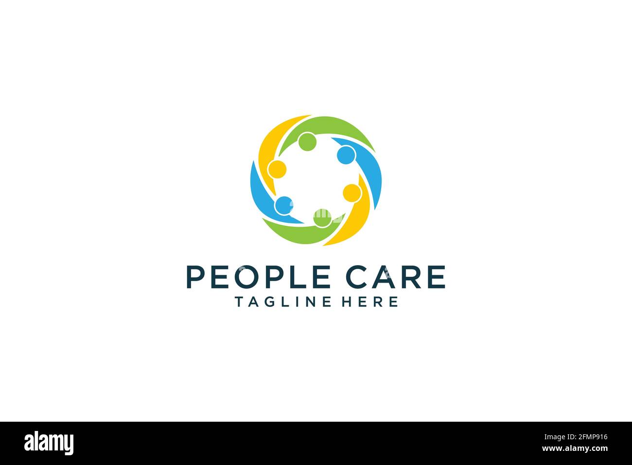 Social Humanity People Logo. Flat Vector Logo Design Template Stock ...