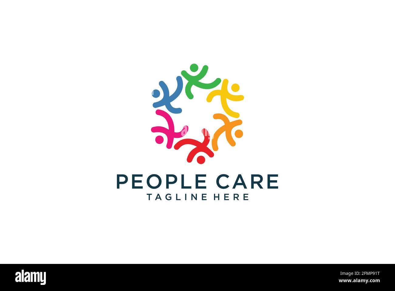 Social Humanity People Logo. Flat Vector Logo Design Template Stock ...
