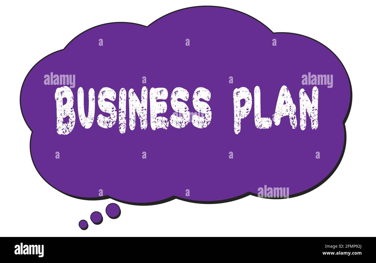 BUSINESS PLAN text written on a violet thought cloud bubble Stock Photo ...