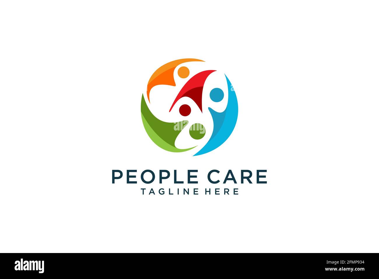 Social Humanity People Logo. Flat Vector Logo Design Template Stock ...