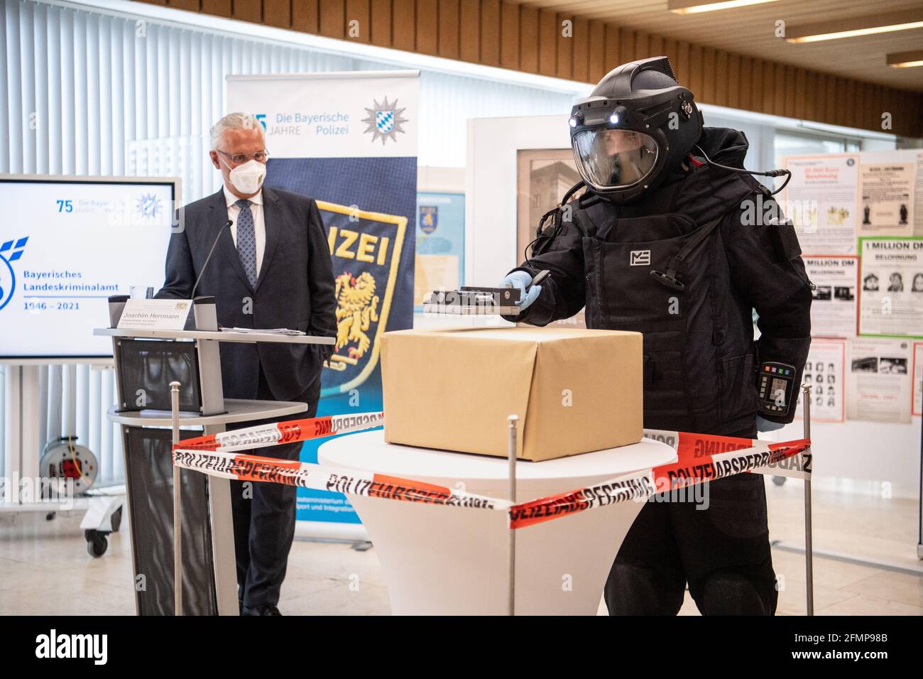 Munich, Germany. 11th May, 2021. An employee of the Technical Special ...