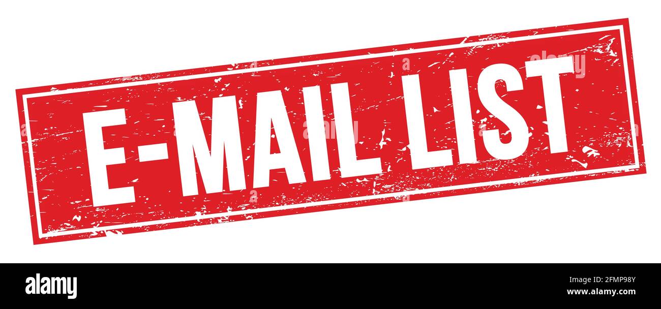 E mail list Cut Out Stock Images & Pictures - Alamy