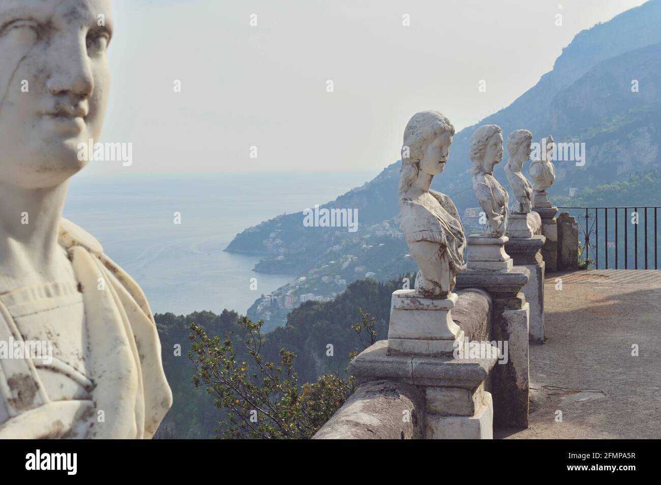 Detail of a statue, Terrace of Infinity, Ravello, Amalfi Coast ...