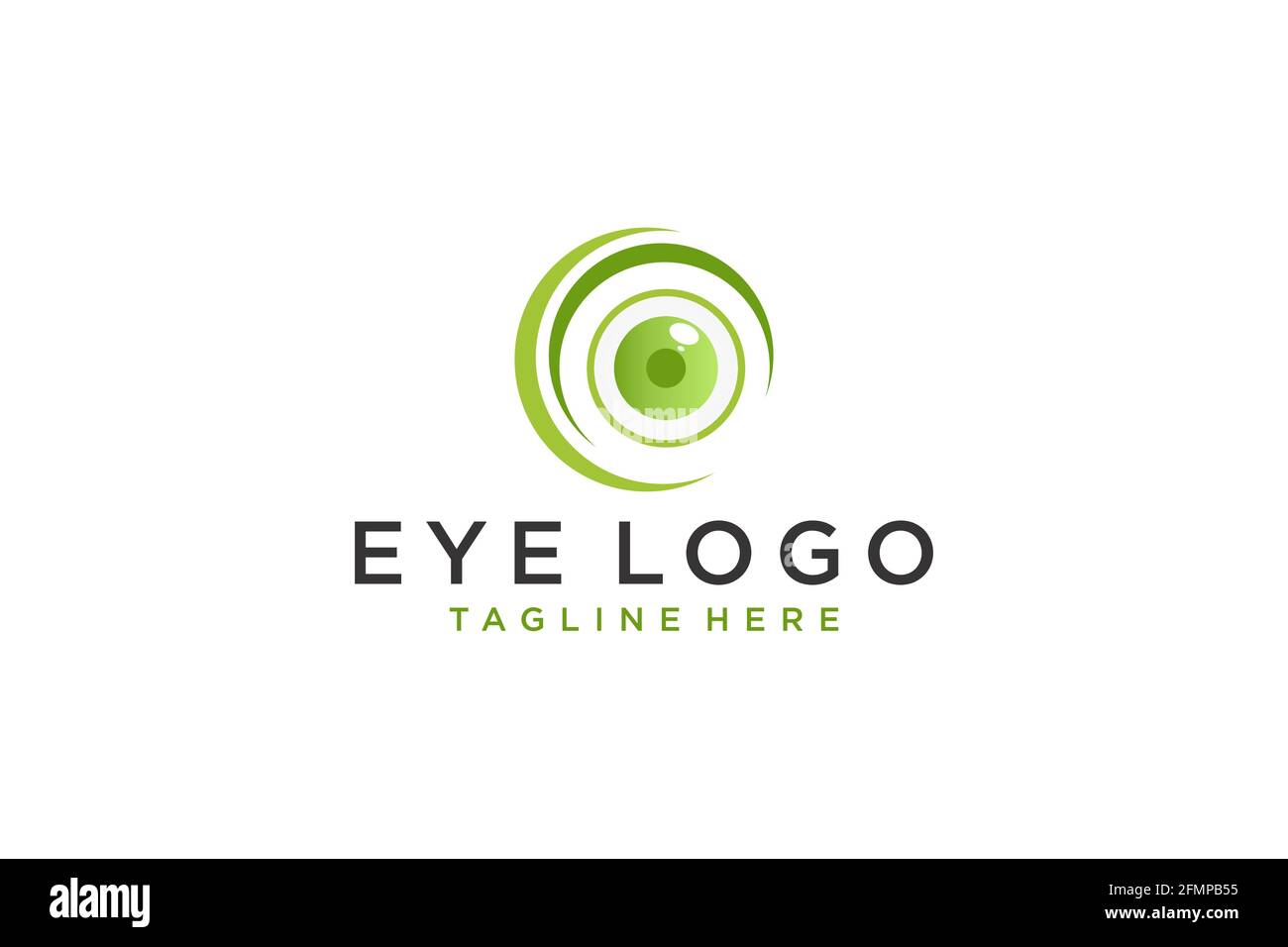 Eye vector logo design template. Modern minimal flat design style ...