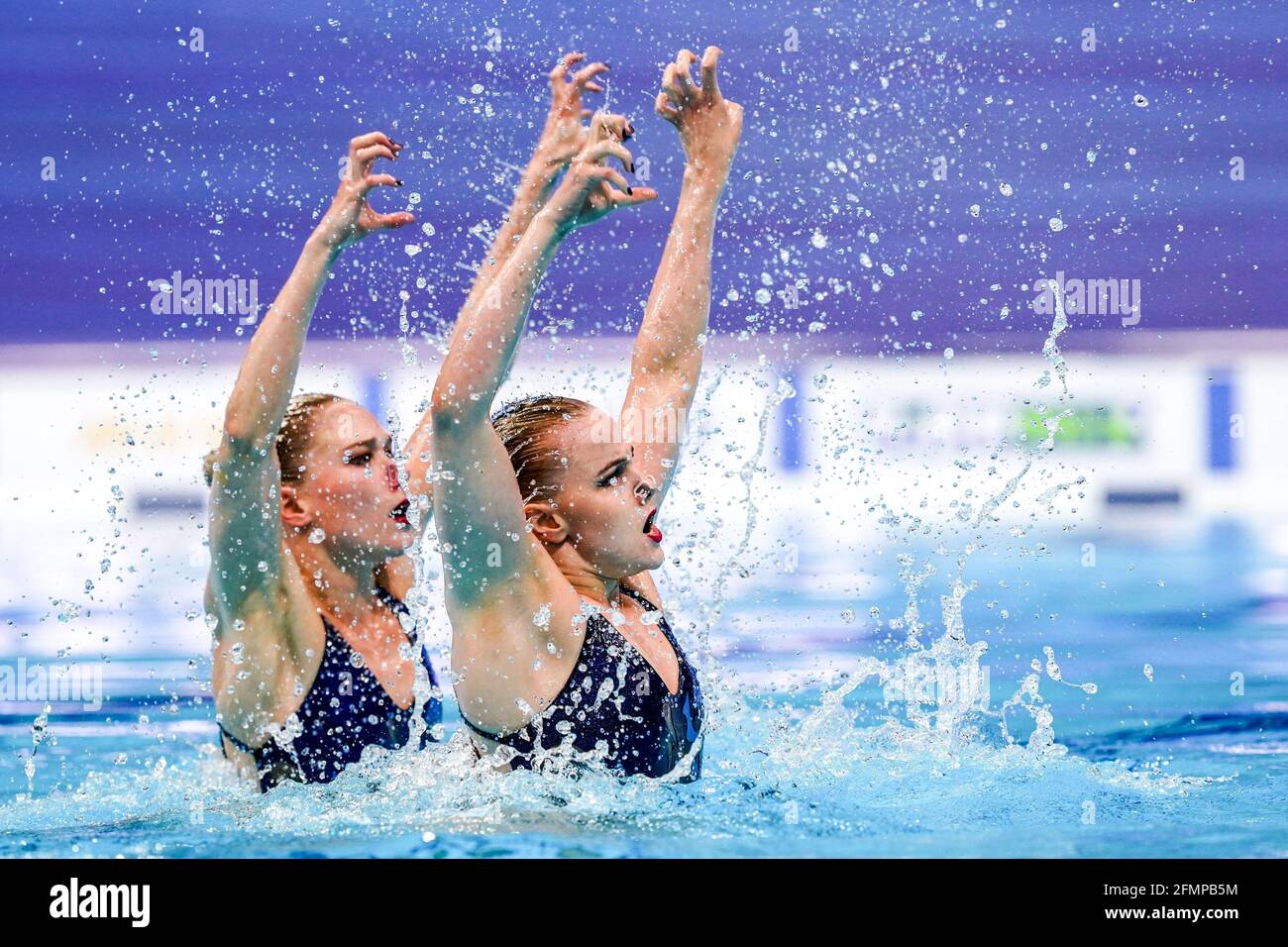 BUDAPEST, HUNGARY - MAY 11: Linnea Pitkanen of Finland and Sini Tuuli ...
