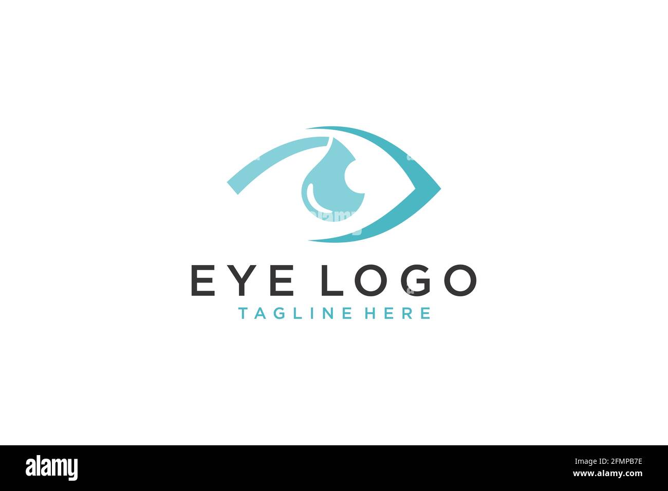 Eye vector logo design template. Modern minimal flat design style ...