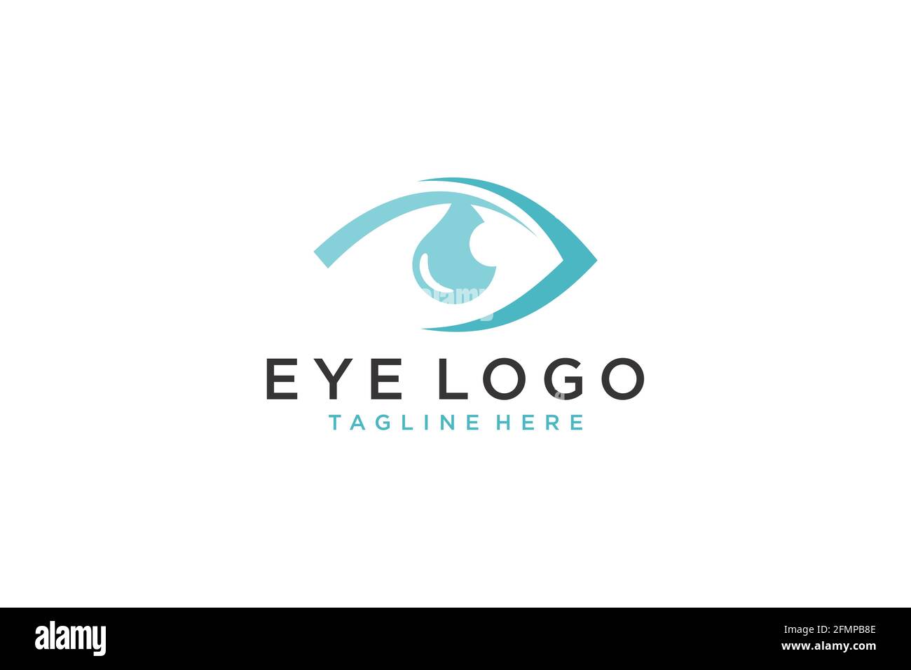 Eye vector logo design template. Modern minimal flat design style ...
