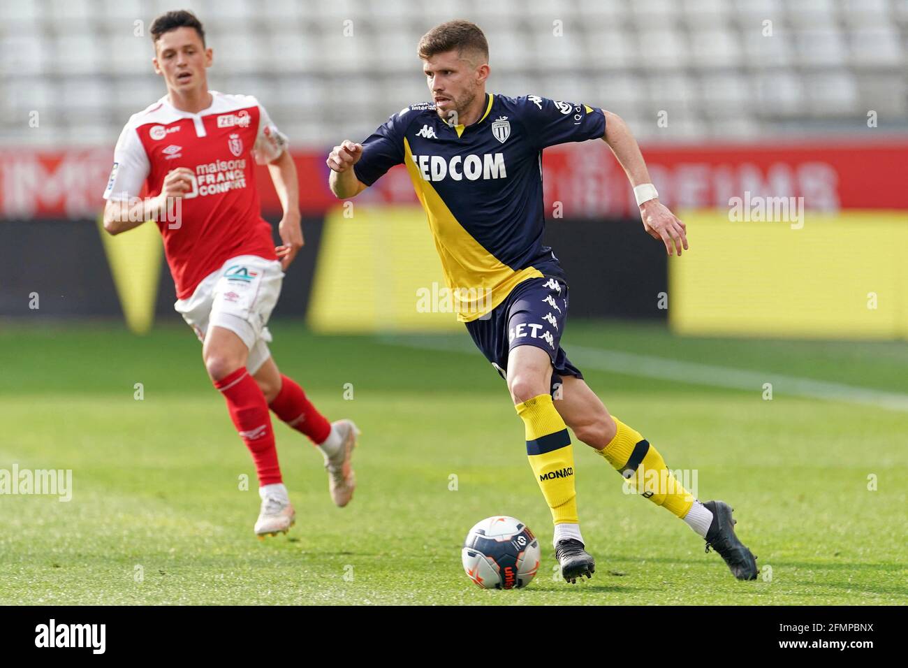 Reims France May 9 2021 Caio Henrique Oliveira Silva Of As Monaco In