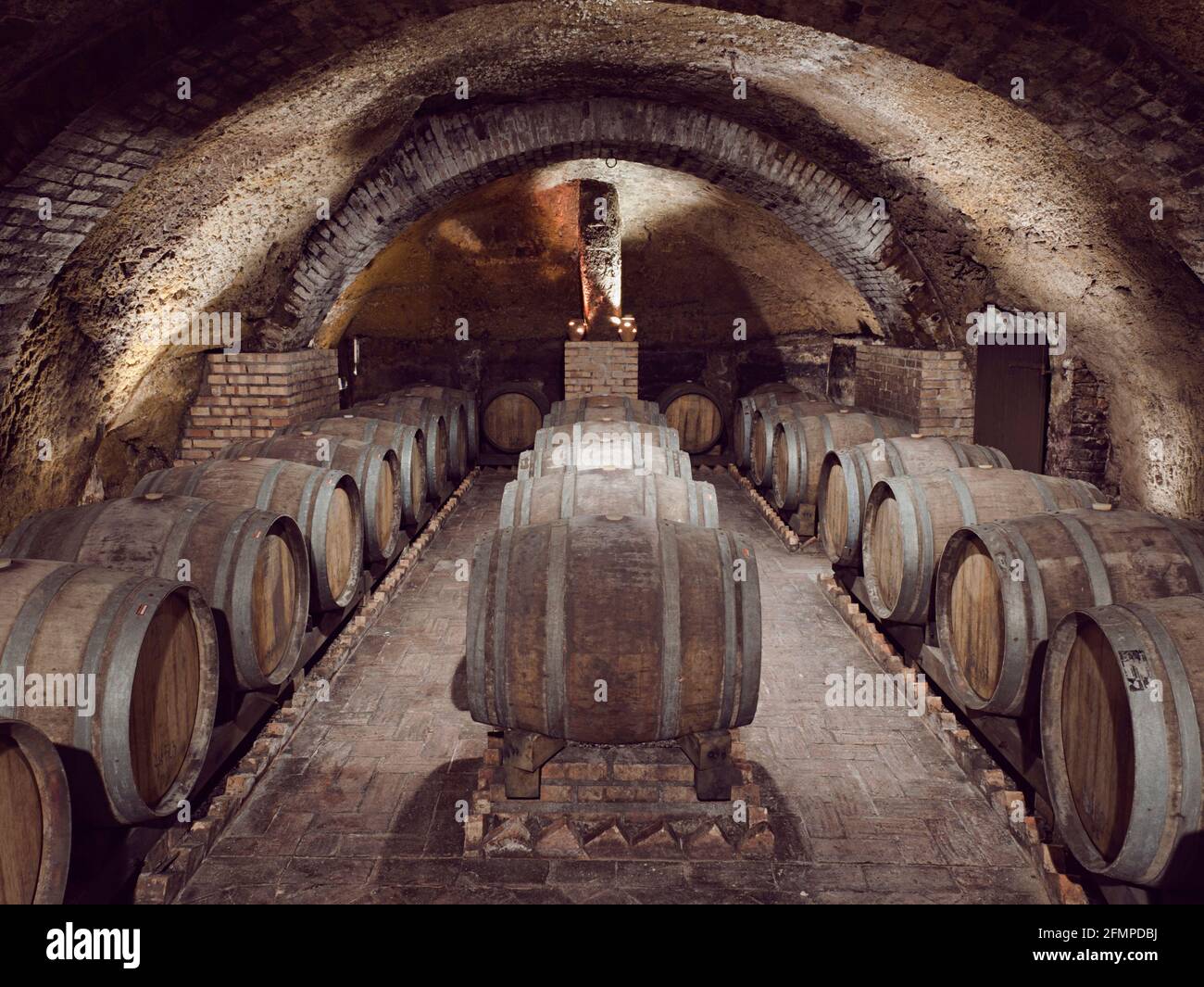 Ancient wine cellars located inside tufa caves. It is one of the ...