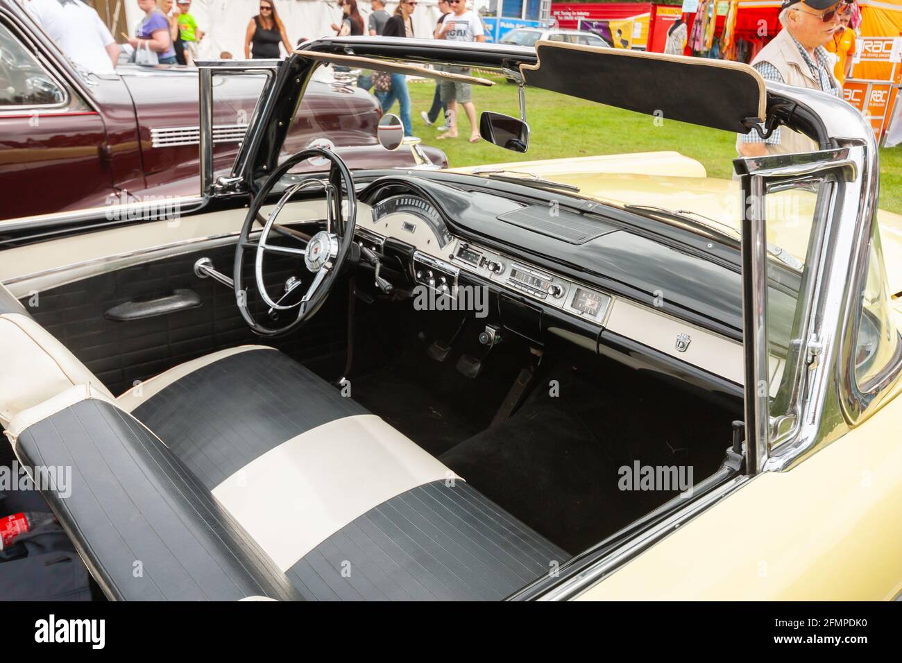 vintage American Ford car interior at Stars & Stripes American Classic ...