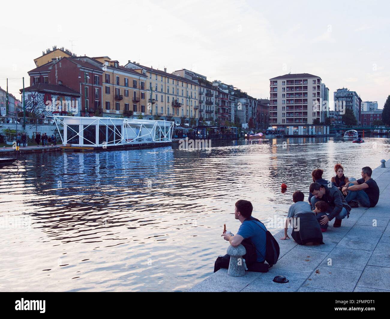 Navigli neighborhood in Milano where the Restaurant Damm atra is ...