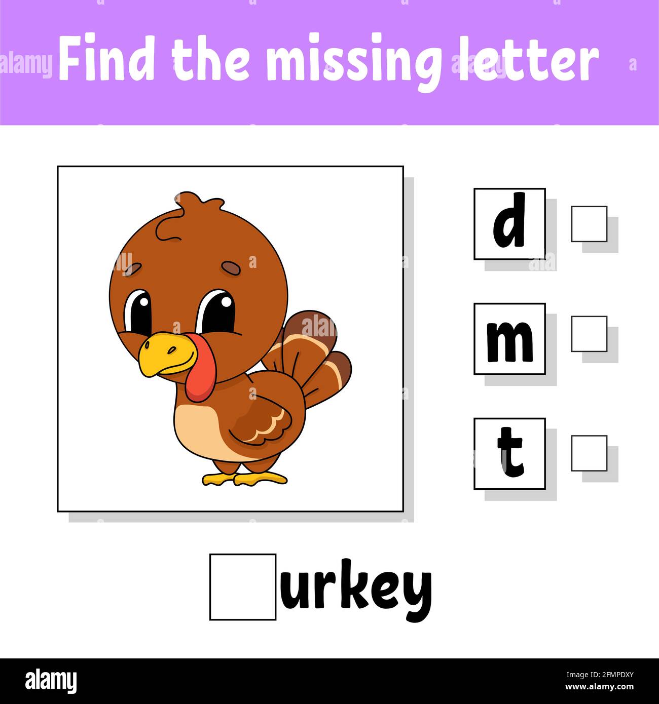 Find the missing letter. Education developing worksheet for kids ...