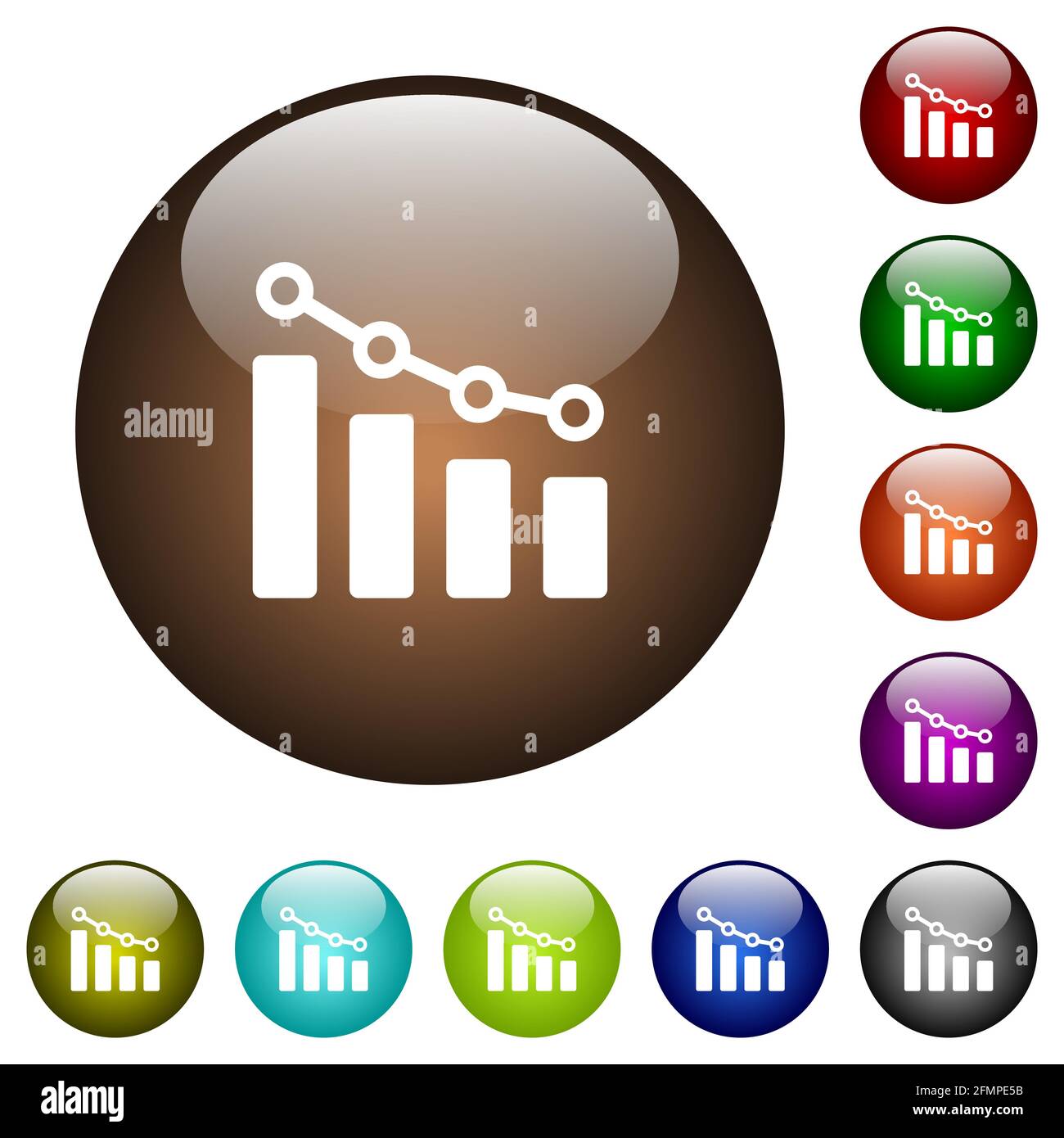 Multiple white bar chart icons hi-res stock photography and images - Alamy