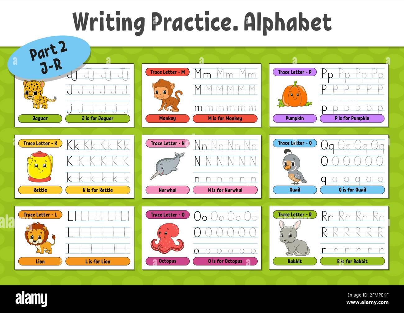 Writing The Alphabet Cartoon Characters