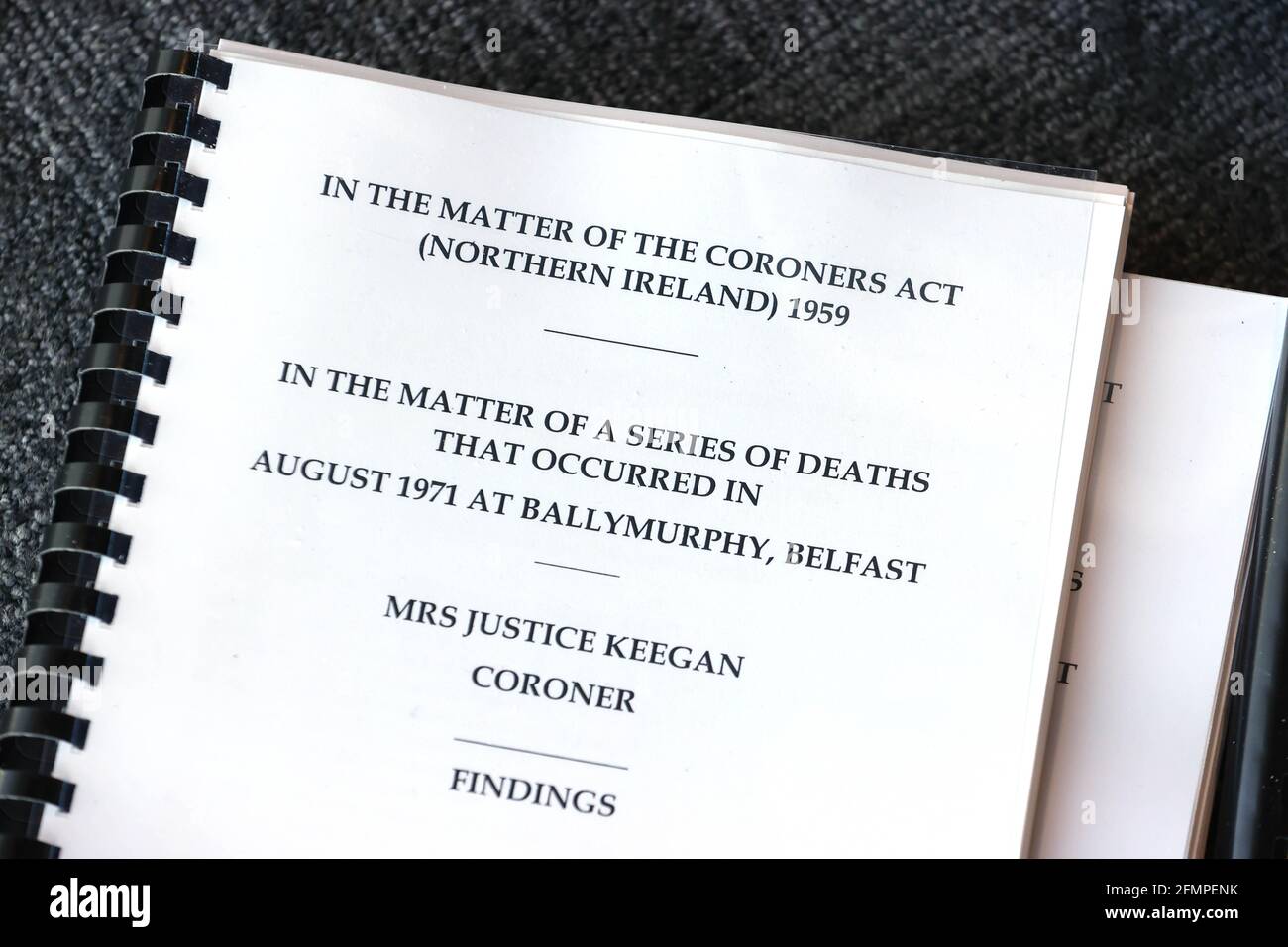 Copies of the Ballymurphy inquest findings at the International ...
