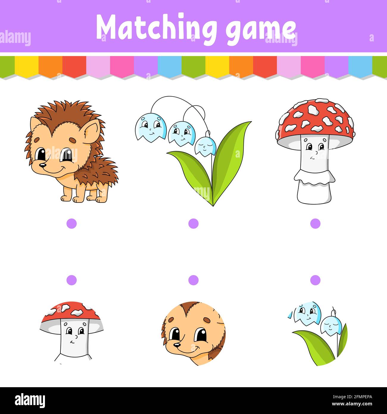 Matching game. Draw a line. Education developing worksheet. Activity ...