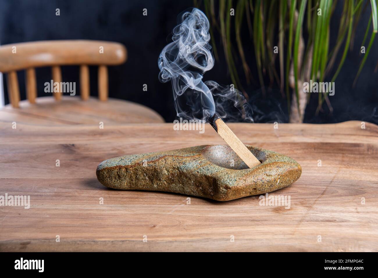 incense with smoke zen therapy Stock Photo - Alamy
