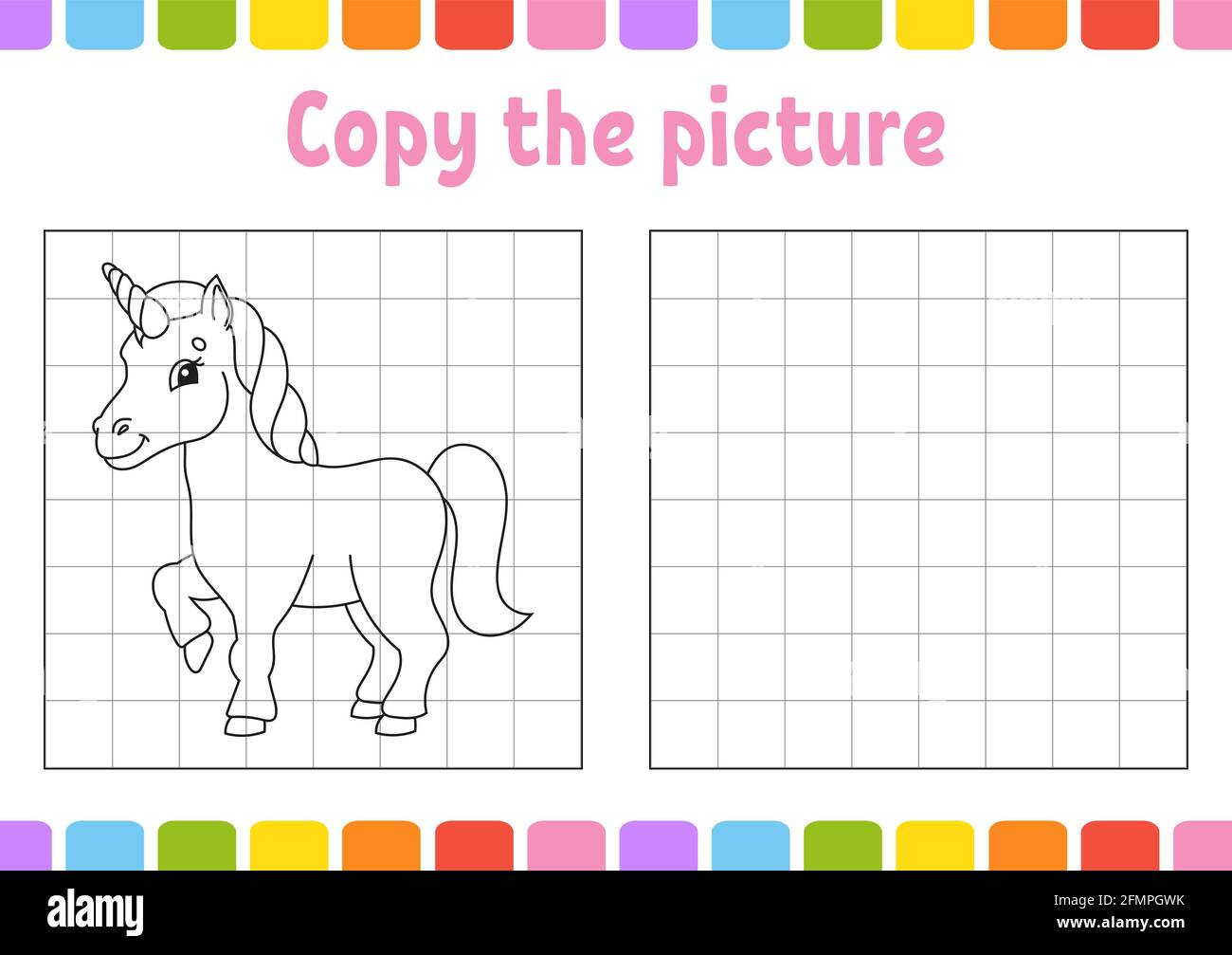 Printable unicorn coloring pages hi-res stock photography and images ...