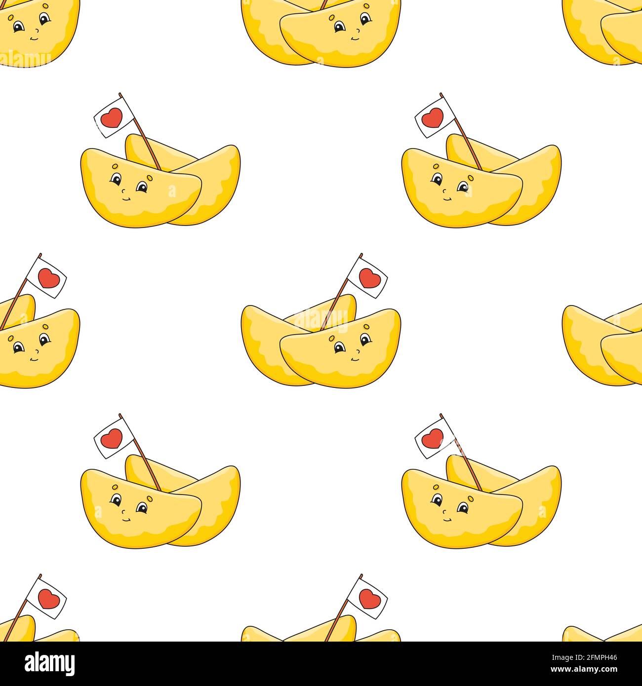 Colored seamless pattern. Cartoon style. Hand drawn. Vector ...