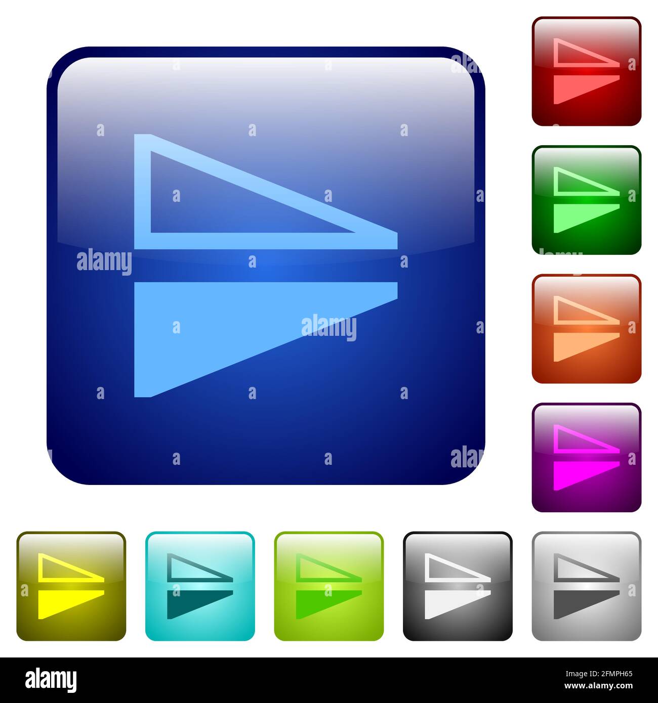 Flip vertical icons in rounded square color glossy button set Stock Vector Image & Art - Alamy