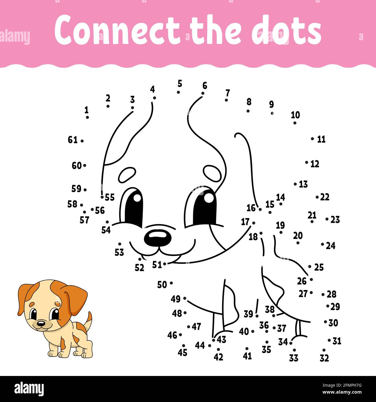 Puppy Dot To Dot Printable