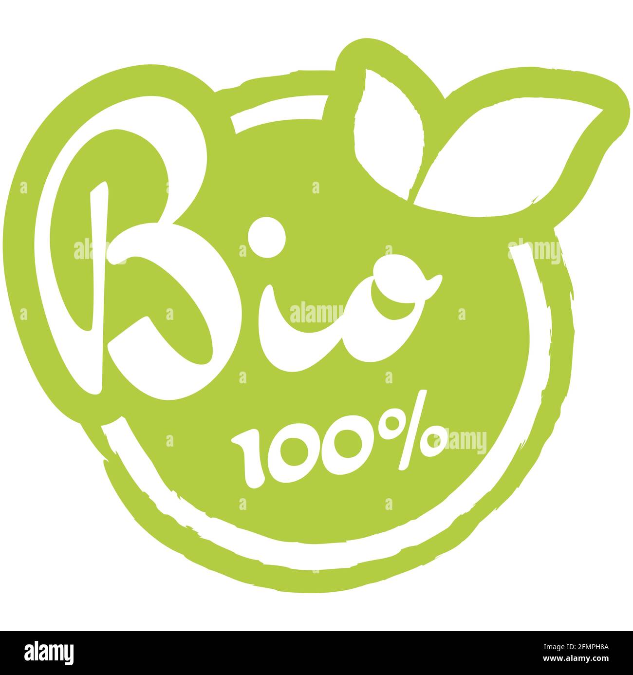 eps vector file modern green round stamp with leaves, white text bio ...