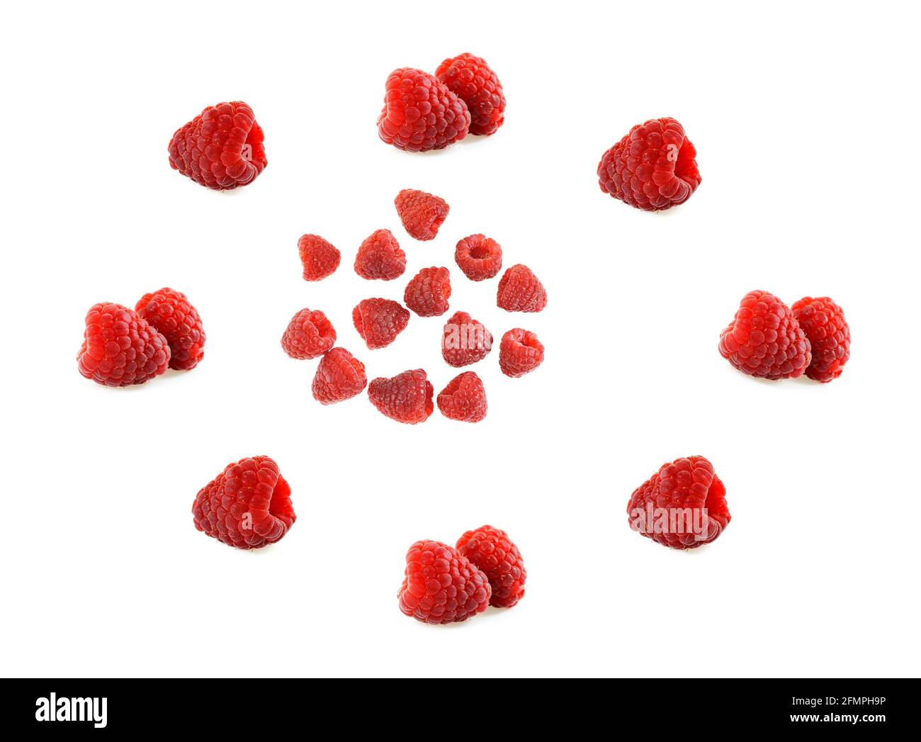 Raspberry isolated on white background Stock Photo - Alamy