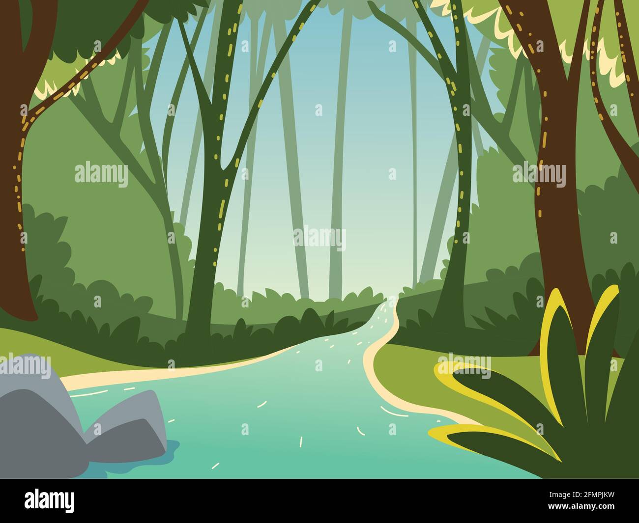 landscape forest water Stock Vector Image & Art - Alamy