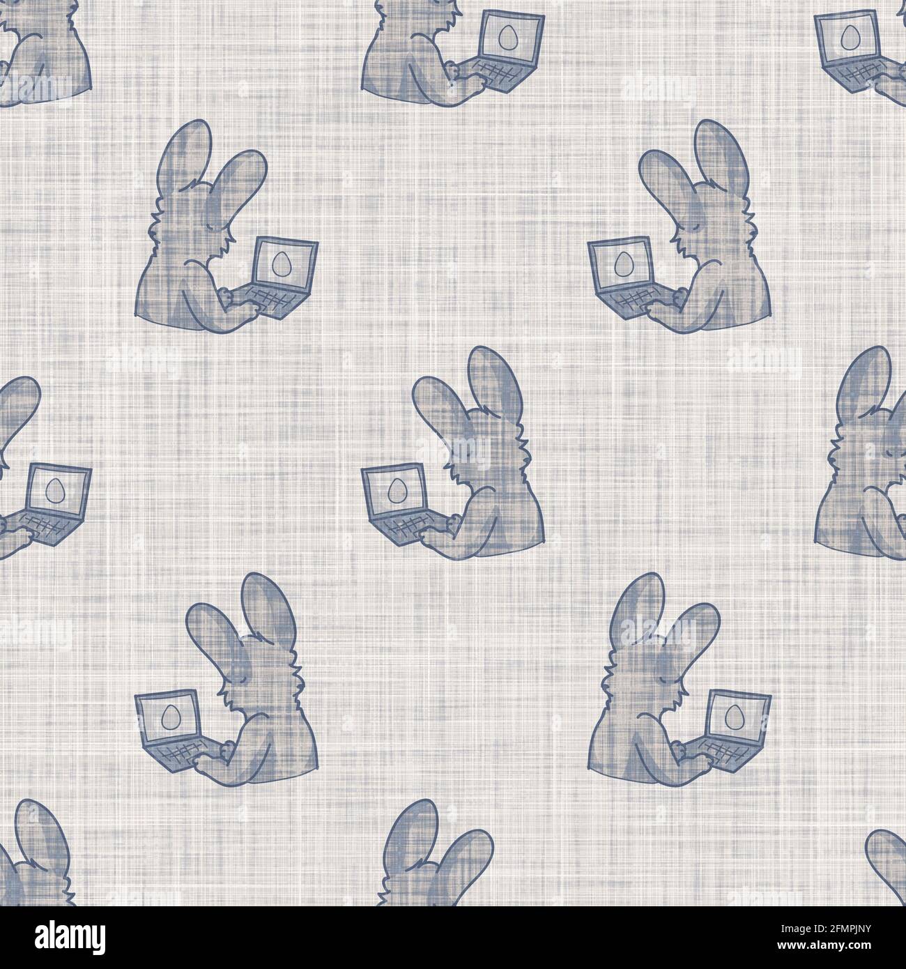 Watercolor cute farmhouse rabbit motif background. Hand painted earthy ...