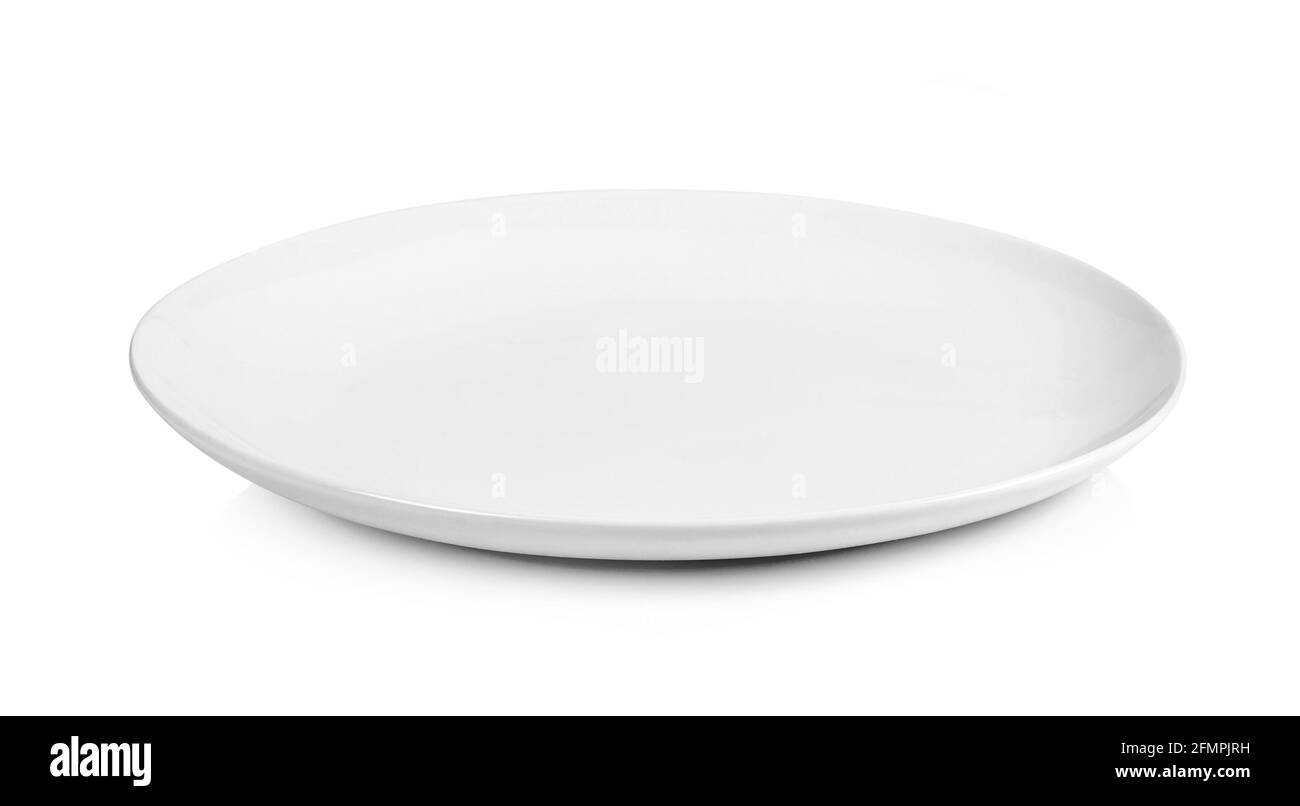 white plate isolated on white background Stock Photo - Alamy