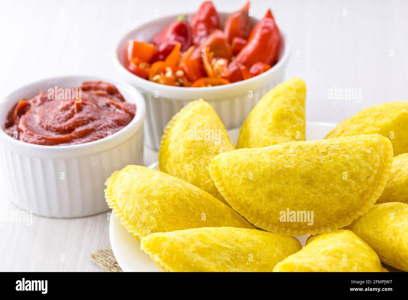 fried pastry of corn dough typical of Brazil Stock Photo - Alamy